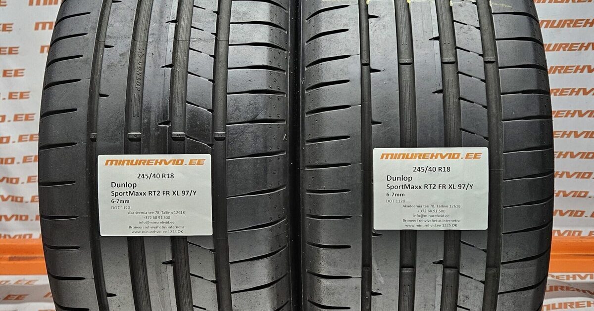 Used summer tire 245/40R18 Dunlop SportMaxx RT2 FR XL 97/Y