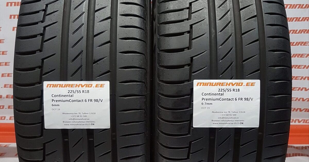 Naudota summer tire 225/55R18 Continental PremiumContact 6 FR 98/V