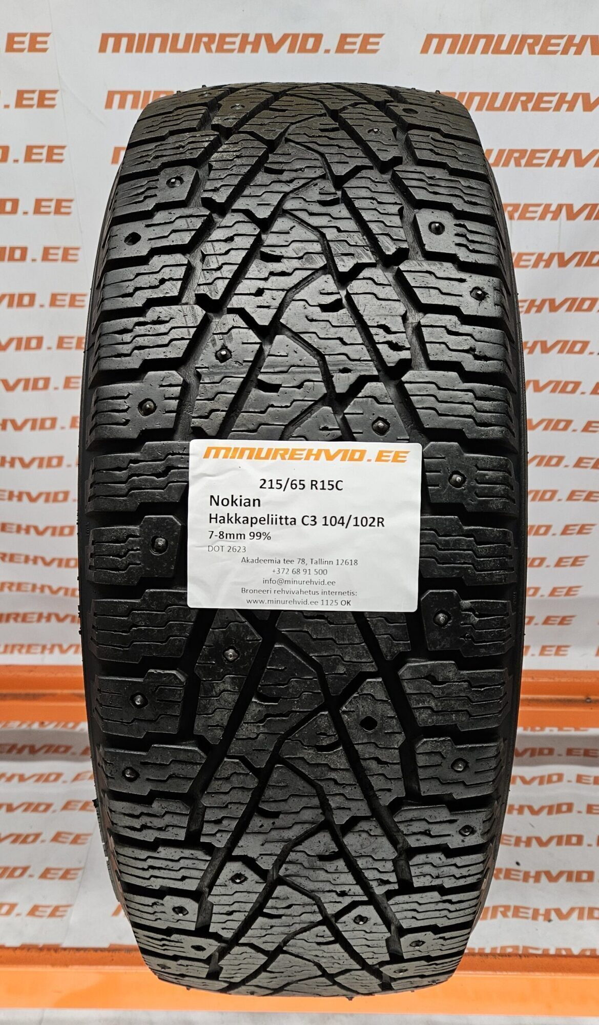 Lietots studded tire 215/65R15 Nokian Hakkapeliitta C3 104/102R