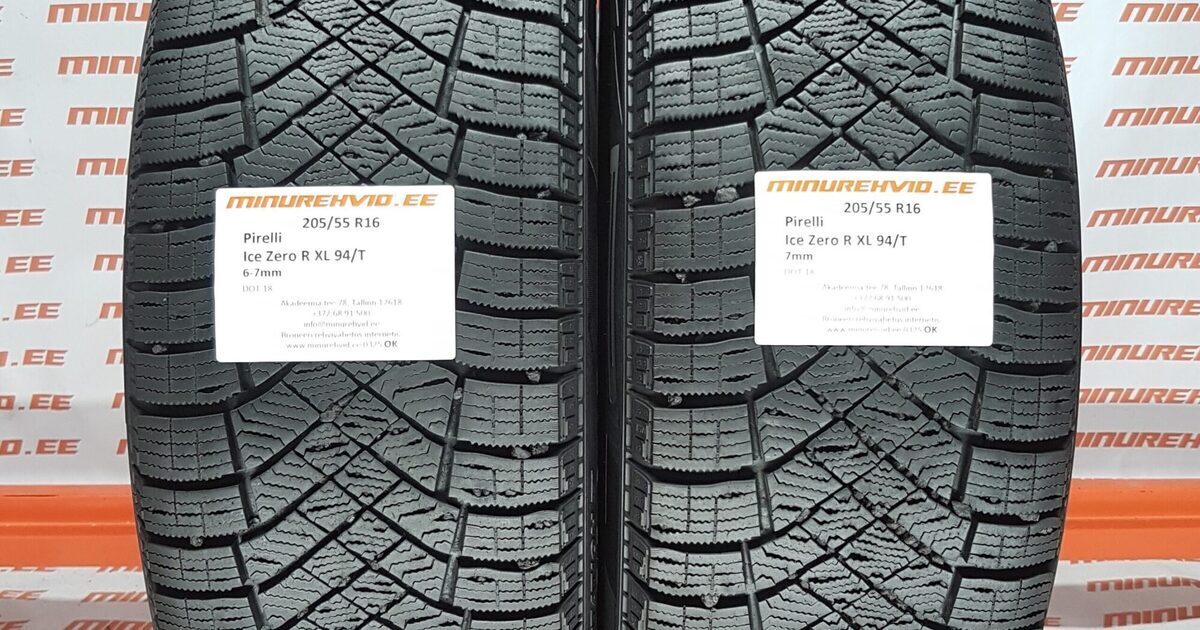 Used studless winter tire 205/55R16 Pirelli Ice Zero R XL 94/T