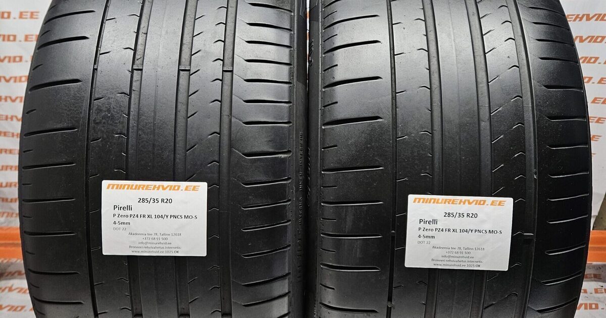 Used summer tire 285/35R20 Pirelli P Zero PZ4 FR XL 104/Y PNCS MO-S