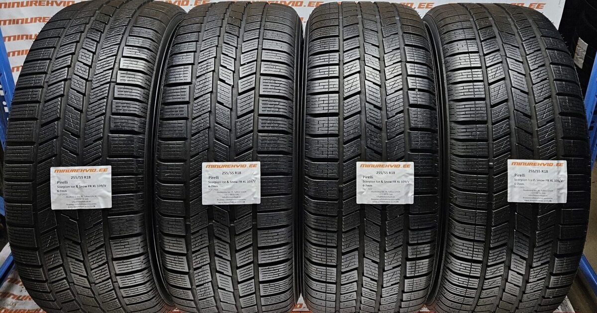 Used studless winter tire 255/55R18 Pirelli Scorpion Ice & Snow FR XL