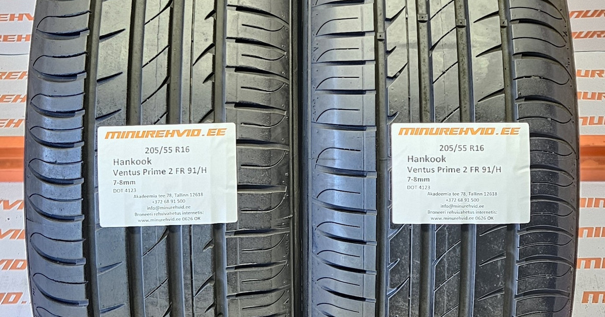 Подержанный летняя шина 205/55R16 Hankook Ventus Prime 2 FR 91/H