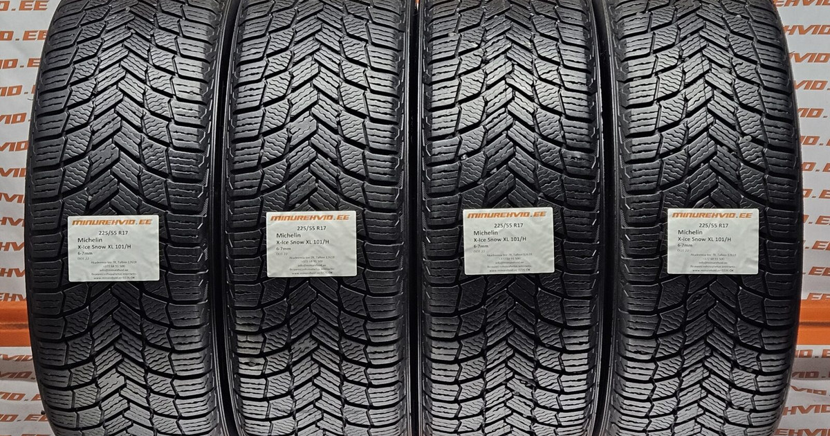 Used studless winter tire 225/55R17 Michelin X-Ice Snow XL 101/H