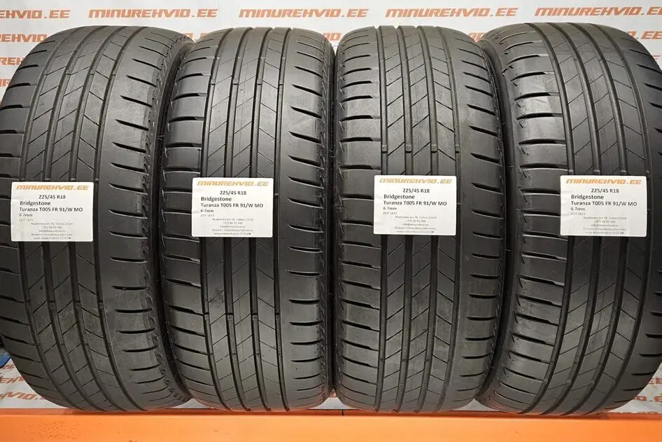 Naudota summer tire 225/45R18 Bridgestone Turanza T005 FR 91/W MO