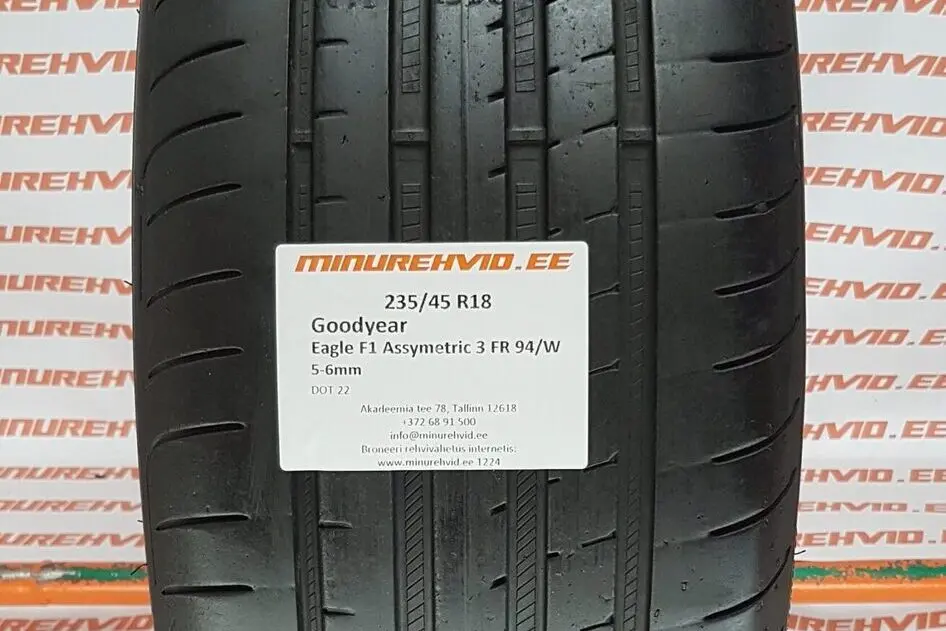Used summer tire 235/45R18 GoodYear Eagle F1 Asymetric 3 FR 94/W