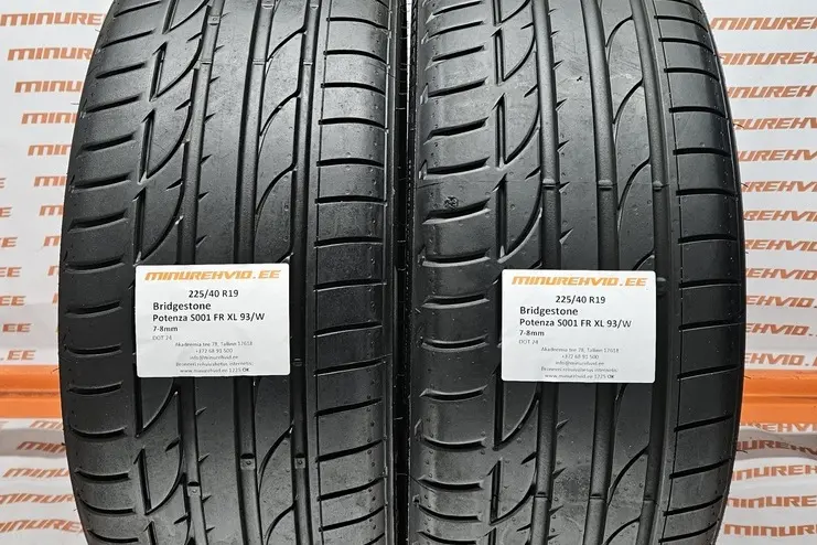 Naudota summer tire 225/40R19 Bridgestone Potenza S001 FR XL 93/W